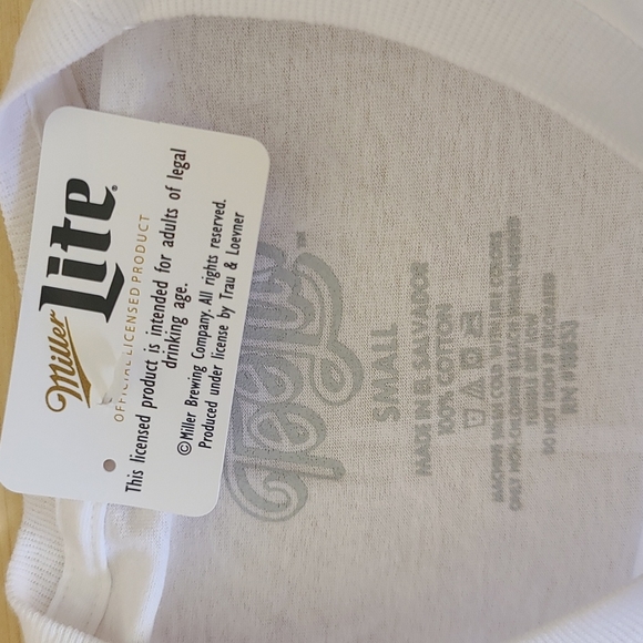 Miller Lite | Shirts | Miller Lite Logo White Tshirt Size S 0 Cotton ...